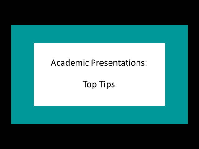 Making academic presentations