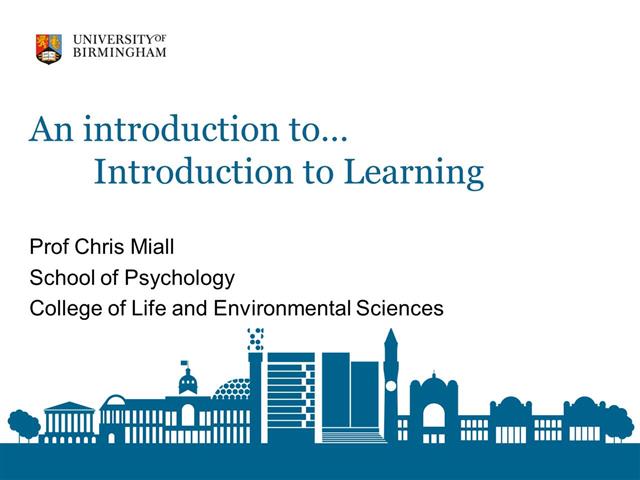 Introduction to Learning 2