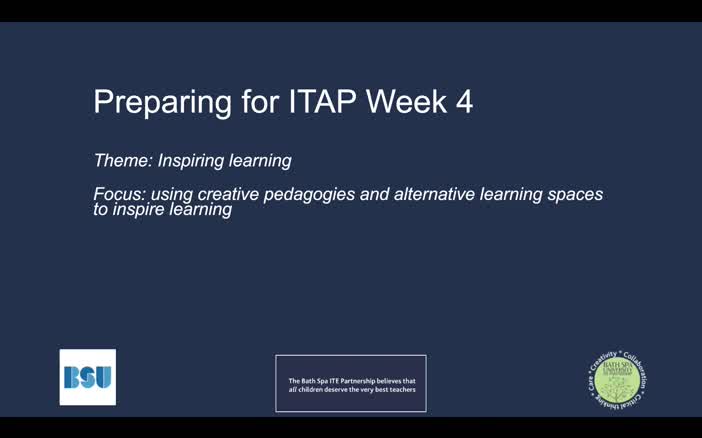 Preparing for ITAP Week 4 lecture