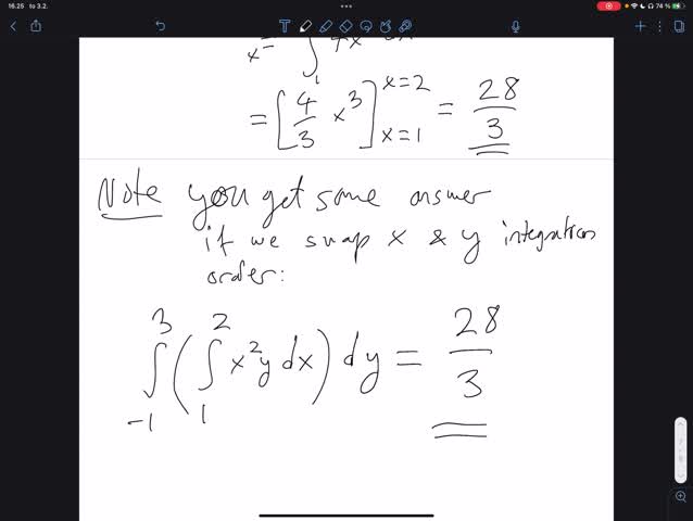 Integrating over non-rectangular domains