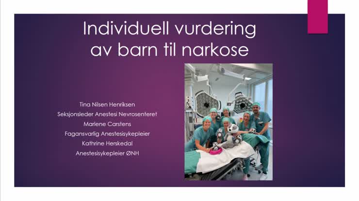 Fredagsforelesning 24.01.2025: Individuell vurdering av premedikasjon ...