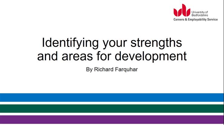 Identifying your strengths and areas for development