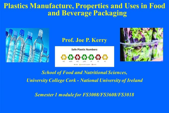 LECTURE 18 PLASTICS INTRODUCTION, CHEMISTRY, MANUFACTURE AND THE ...