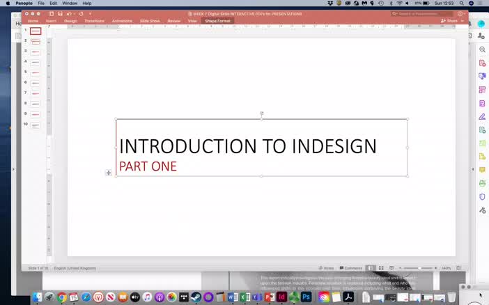 INTRO TO INDESIGN Part 1