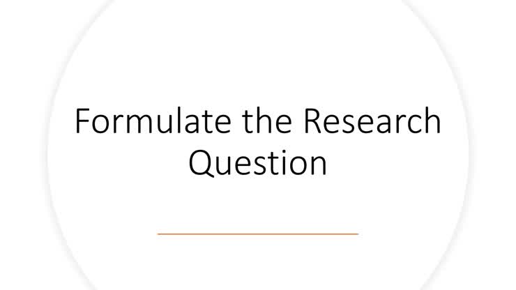 Formulate the research question