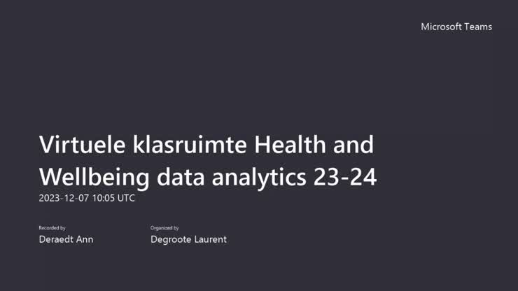 Virtuele klasruimte C data visualiseren en analyseren deel 3