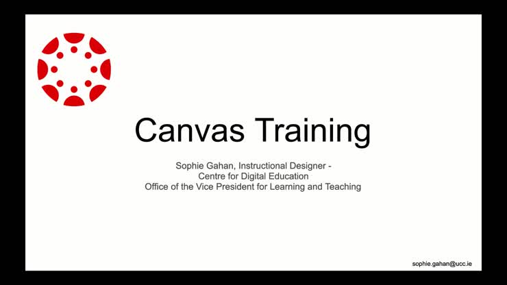Canvas Training (UCC): Fundamentals