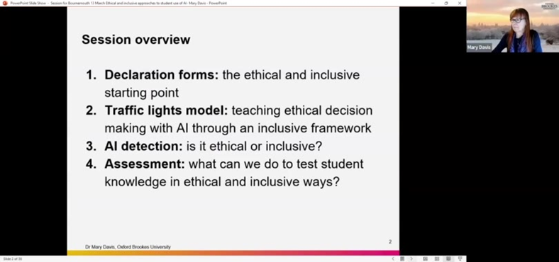 Ethical and inclusive approaches to student use of Artificial Intelligence