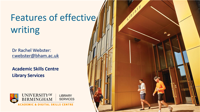 Features of effective writing