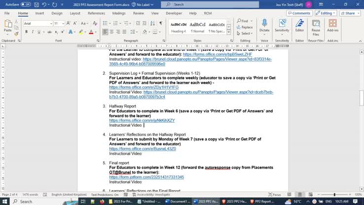 PP2 Form 4 Instructional Video