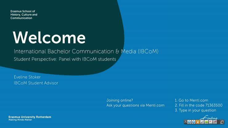 International Bachelor Communication and Media: student talk
