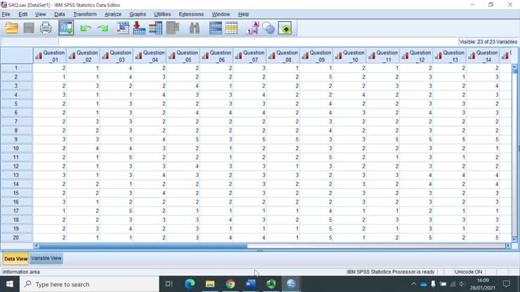 PY0546 - Reverse scoring and calculating total scores