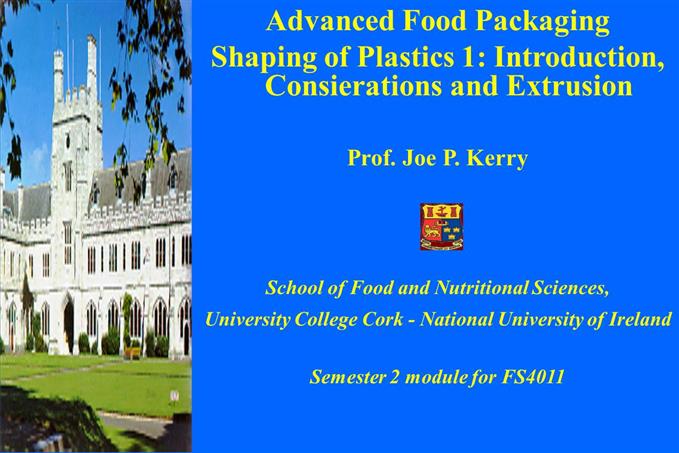 Lecture 17 Shaping of Plastics 1 - Introduction, Considerations and ...