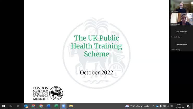 UK Public Health Training Scheme 19 October 2022