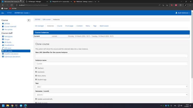Git manager settings demo