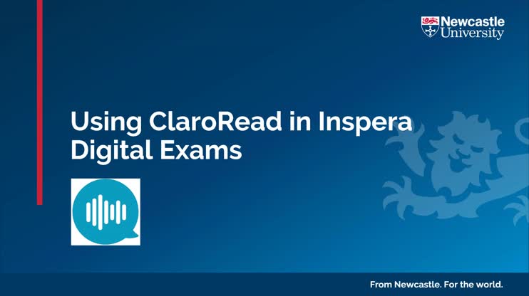 Inspera Assessment ClaroRead Demo