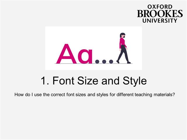 1. How do I use the correct font sizes and styles for different ...