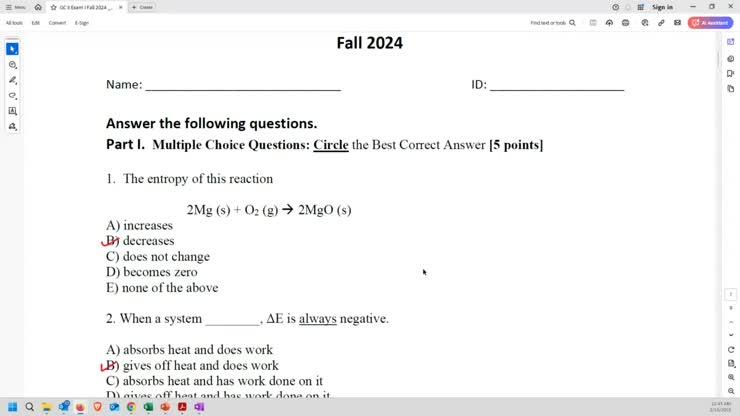 Make up Class Answer of Quiz I F2024__recording 2