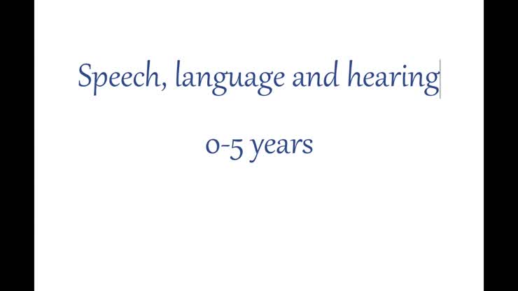Speech language and hearing