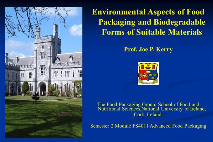 Lecture 23 Environmental Aspects of Food Packaging 1 - A Fundamental ...