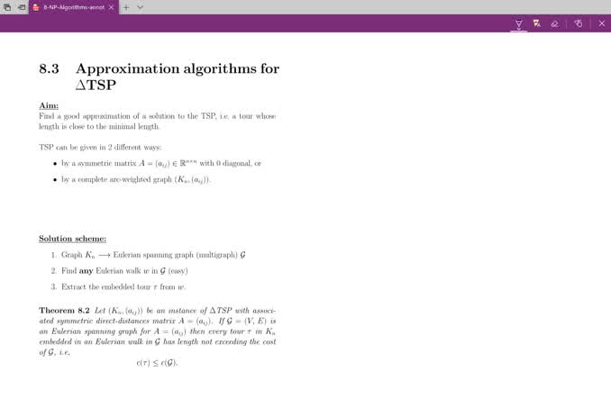 8.3 - Approximation algorithms for Delta-TSP - Part 1