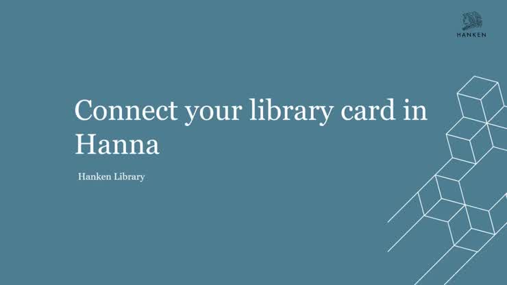 Connect your library card in Hanna