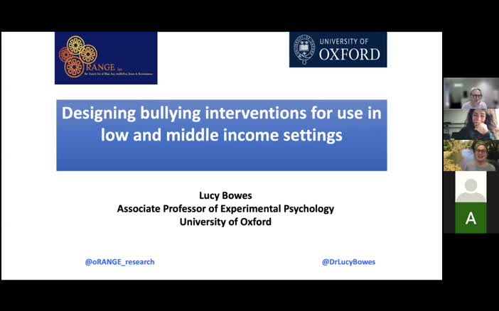 CBCD Seminar - Prof Lucy Bowes