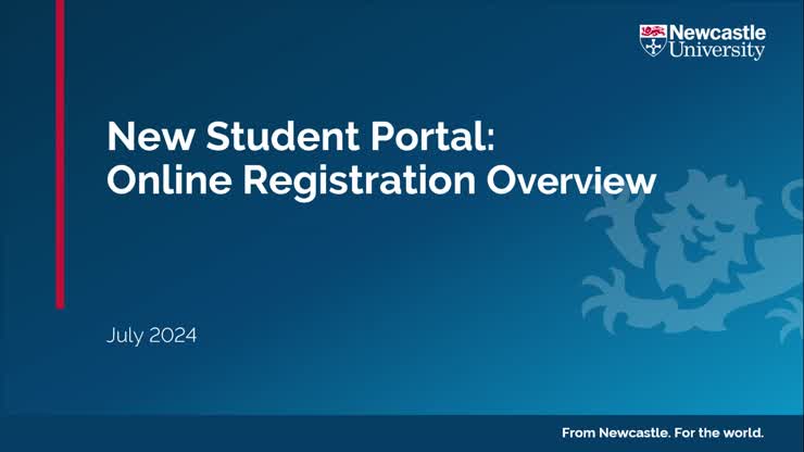 Overview of Online Registration - new Student Portal