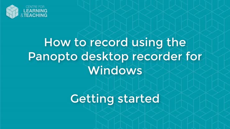 Panopto Desktop Recorder Windows