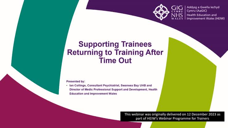 Supporting Trainees Returning to Training After Time Out