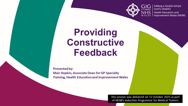 Providing Constructive Feedback