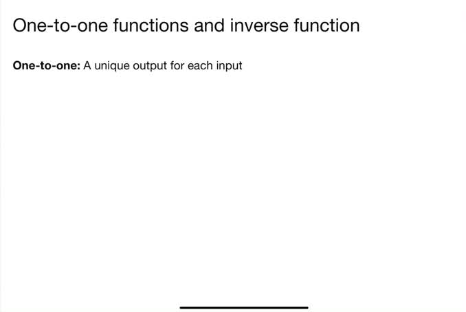 Module 1-4a One-to-one functions