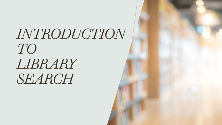 Introduction to Library Search