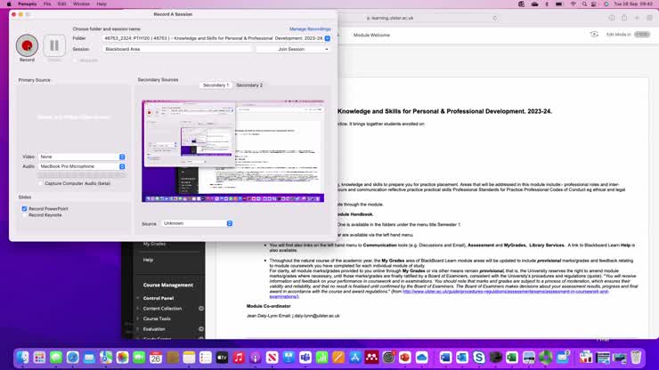 Blackboard Area Support Video