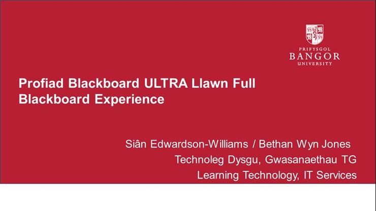 Moving to Blackboard ULTRA course view
