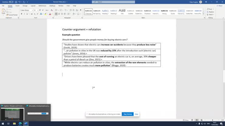 AE 1 Revision Counter-argument / Refutation