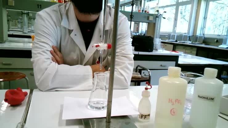 Titratie 20 ml 0.05M fosforzuur met O.1M NaOH (met FFT)