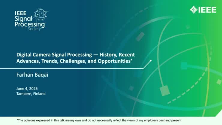 Digital Camera Signal Processing — History, Recent Advances, Challenges ...