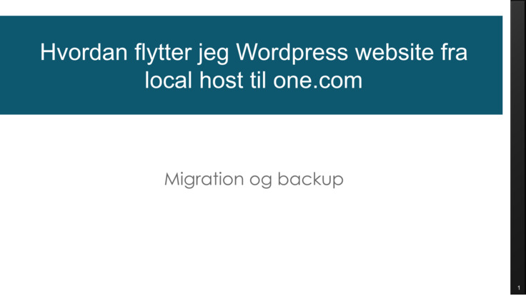 Upload fra localhost til webhost