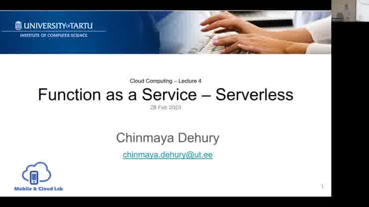 Lecture 4 - Function as a Service -Serverless Computing