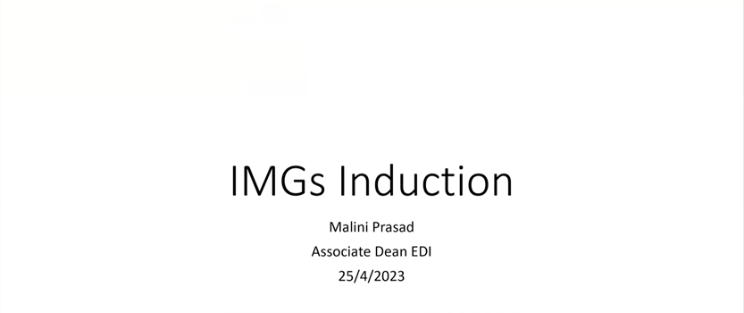 Workshop 1, IMGs Induction, Malini Prasad