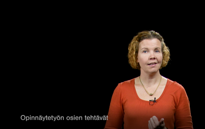 Opinnäytetyön osien tehtävät