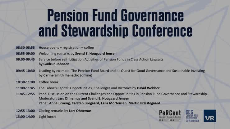 Pension Fund Governance and Stewardship Conference (Edit)
