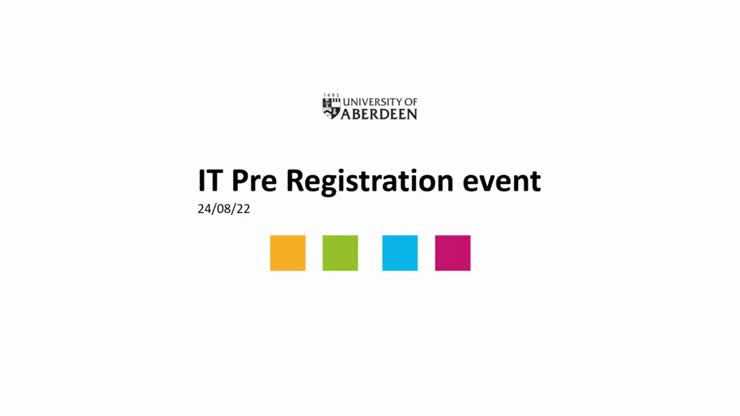 IT Services Pre-Registration Event, August 2022