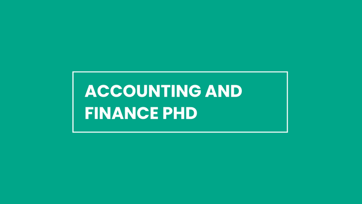 Accounting and Finance PhD
