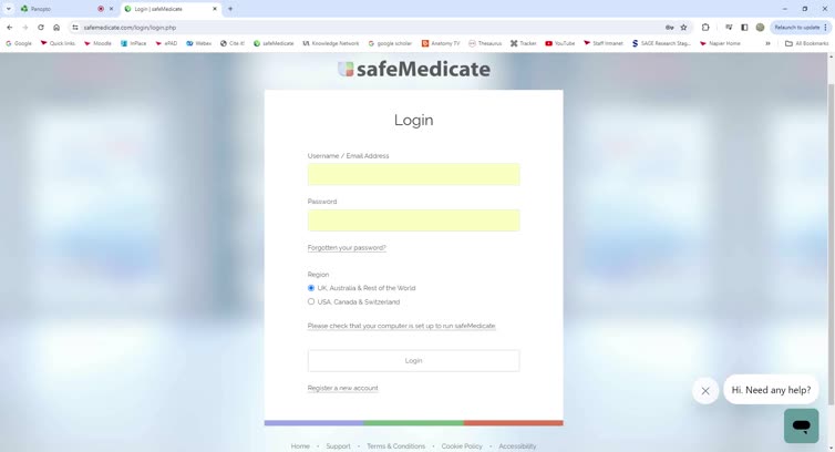 Tour of safeMedicate Website - Stage 1