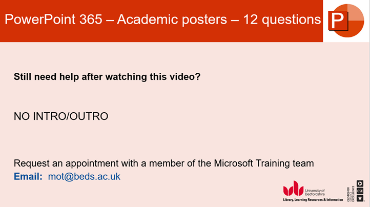 Academic posters - 12 questions
