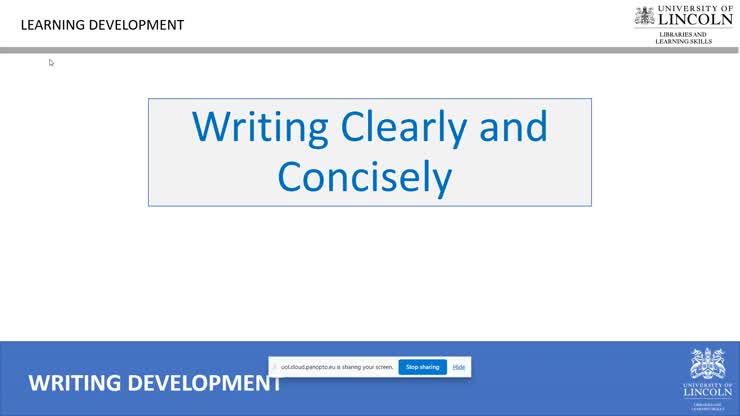 Writing Clearly and Concisely