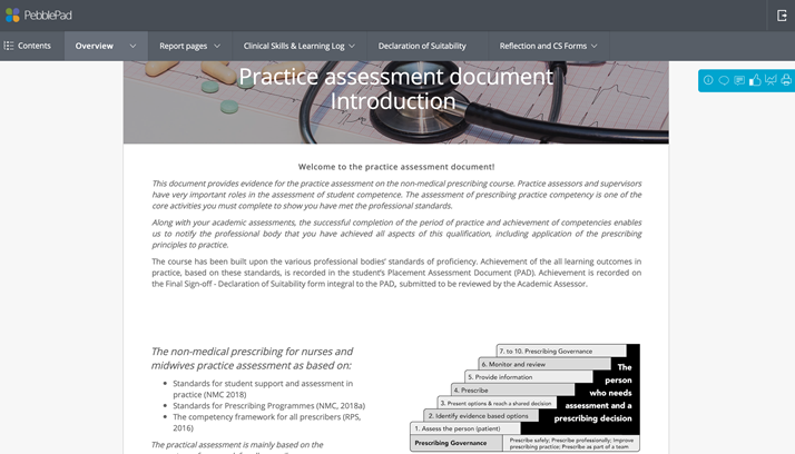Practice Assessment Document - PebblePad