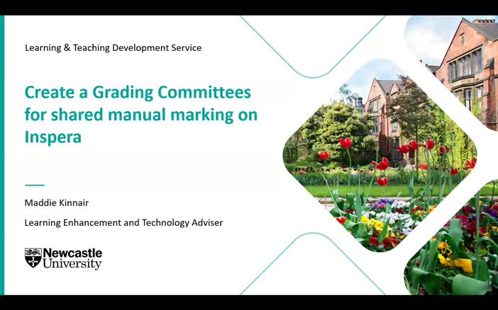 Create a Grading Committees for shared manual marking on Inspera